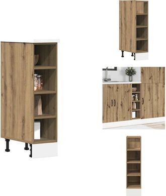 vidaXL Unterschrank Artisan-Eiche 20x44,5x81,5 cm Holzwerkstoff - Unterschrank - Unterschr&auml;nke - K&uuml;chenschrank - K&uuml;chenm&ouml;bel