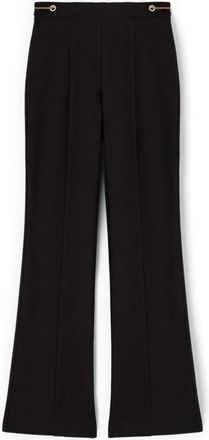 Motivi Femme, Pantalons, Noir, Taille: 36 FR Pantalon &Eacute;vas&eacute; avec Motif OEillets