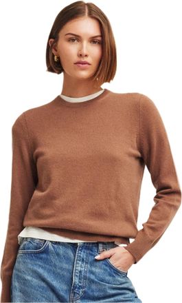 Naadam Damen The Original Kaschmir-Rundhals-Sweater, Toffee Braun, X-Gro&szlig;