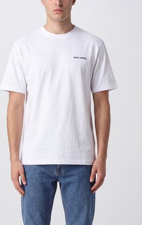 Daily Paper Clothing Kurz&auml;rmeliges Baumwoll-T-Shirt mit Kontrastlogo