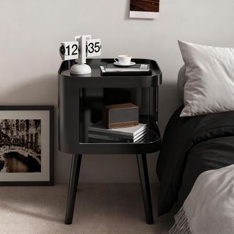 Generic Kleine Nachttische, Beistelltische Aus Schmiedeeisen, Doppelst&ouml;Ckige Ablagefl&auml;Che, Hohe Belastbarkeit