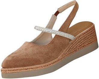 Generic Sandales &agrave; bout ferm&eacute; pour femme - Style d&eacute;contract&eacute; - Bout pointu - &Eacute;l&eacute;gantes - Couleur unie - Bride arri&egrave;re - Confortables - D&eacute;contract&eacute;es et respir