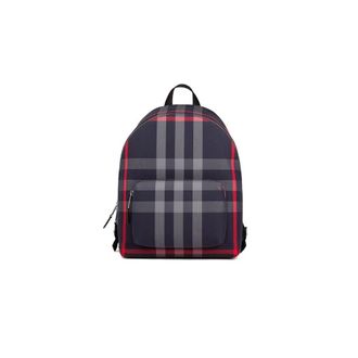 Burberry Sac &agrave; dos Jeff Check - Homme - Sacs - Bleu - Taille: ONE Size