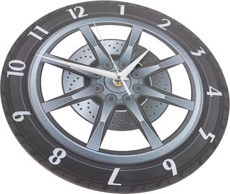 PartyKindom 3D Rad Wanduhr Acryl Leises Uhrwerk Für Wohnzimmer Café Schlafzimmer Moderne Stille Dekoruhr Reifenform