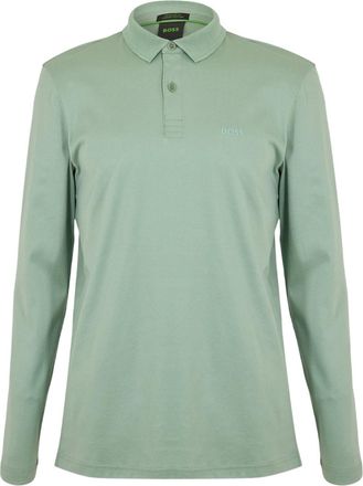 HUGO BOSS Pirol Poloshirt f&uuml;r Herren, Lang&auml;rmlig (Gr&uuml;n)