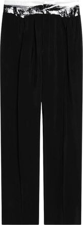 Maison Margiela Femme, Pantalons, Noir, Taille: 38 FR Pleated Pantalons
