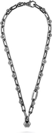Philipp Plein Homme, Accessoires, Gris, Taille: ONE Size Edge Cable Chain Necklace