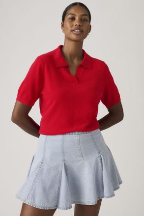 Levi's Pull Polo Ultra Doux - Femme - Rouge / True Red - XS