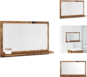 vidaXL Armoire &agrave; miroir de salle de bain vieux bois bois ding&eacute;nierie - &Eacute;tag&egrave;re De Salle De Bain Avec Miroir - &Eacute;tag&egrave;res De Salle De Bain Avec Miroir