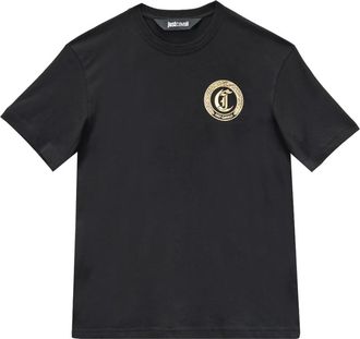 Just Cavalli Homme, Tops, Noir, Taille: L T-shirt Logo