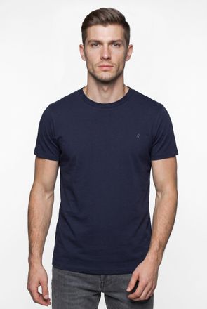 Replay T-Shirt REPLAY, Herren, Gr. XXL, blau (schwarz iris), Jersey, Obermaterial: 100% Baumwolle, unifarben, h&uuml;ftbedeckend, Rundhals, abgesteppte Kante, Shi