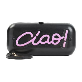 Moschino Clutch Neon Ciao! - - Bags - Damen - Schwarzk - ONE SIZE