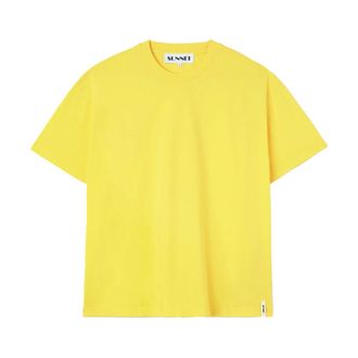 Sunnei Sunnei, Homme, Tops, Jaune, Taille: XL T-Shirt Classique