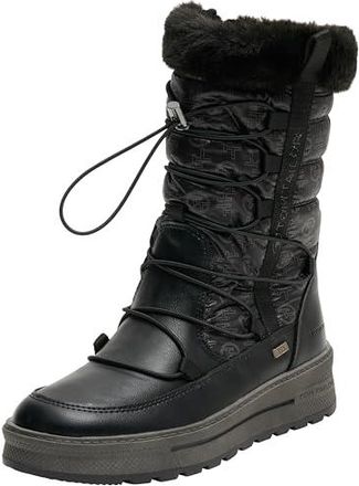 Tom Tailor Femme 4290120011 Botte de Neige, Noir, 38 EU