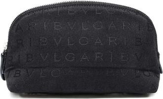 Bulgari pochette à logo (années 2000) - Noir