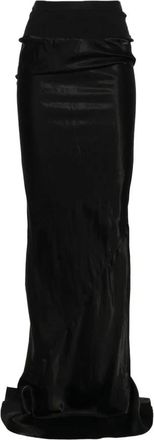 Rick Owens Femme, Jupes, Noir, Taille: 40 FR Slim Long Coda Skirt