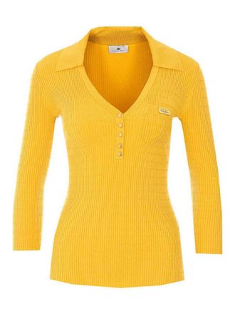 Elisabetta Franchi Top - Jaune