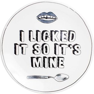 Blond Amsterdam Frühstücksteller I licked it so its mine Ø22 cm - Frecher Spruch im Blond x Noir Design - Handgefertigt & spülmaschinenfest