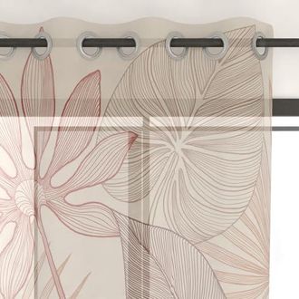 Soleil d'Ocre Vorhang mit &Ouml;sen, Bedruckt, 135 x 250 cm, Mayotte