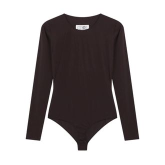 Maison Margiela Jersey Bodysuit - - Tops - Damen - Braun - L