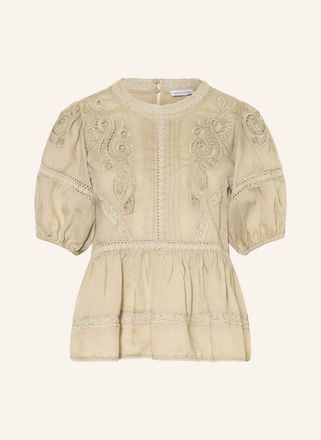 Mrs & Hugs Mrs & Hugs Blusenshirt Aus Lochspitze gruen