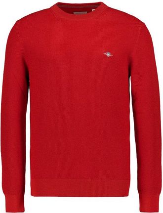 GANT Herren Pullover rot Baumwolle unifarben