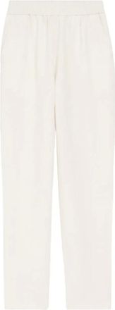 Ami Femme, Pantalons, Blanc, Taille: 36 FR Elastic Waist Pantalons