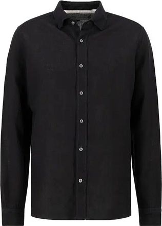 Fil Noir Herren Hemd schwarz Leinen