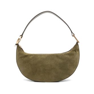 Cult Gaia Femme, Sacs, Vert, Taille: ONE Size Sac Demi-Lune en Daim Vert Olive
