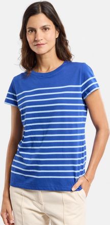 Armor Lux T-Shirt Etel Damen Dunkelblau Hellblau Streifen