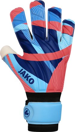 Jako Unisex Torwart-Handschuhe River Supersoft RC, SkyBlue/Coral/Navy, 10,5