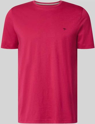 Fynch-Hatton T-Shirt mit Rundhalsausschnitt und Label-Stitching