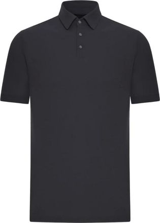 Zanone Homme, Tops, Gris, Taille: XL Polo en coton cr&eacute;pon