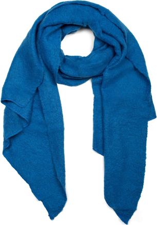 styleBREAKER Damen Schal aus weicher Viskose | einfarbiger Webschal in asymmetrischer Form | große Stola für Herbst und Winter Looks, Farbe:Royalblau