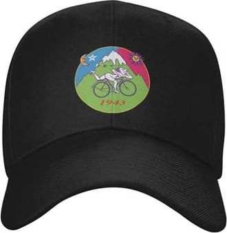 Generic Casquette de Baseball pour Hommes, Casquette de Baseball Custom Fashion Unisex Albert Hofmann LSD Cycle Bicycles Day 1943 Casquette r&eacute;glable de Papa p