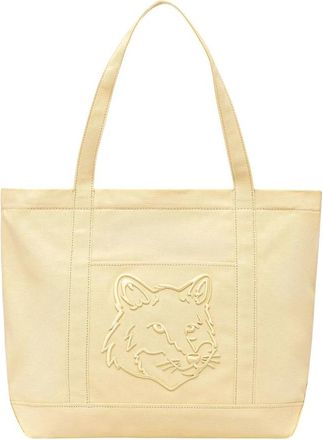 Maison Kitsun&eacute; Gro&szlig;e Fox Head Tragetasche - - Bags - unisex - Gelb - ONE SIZE