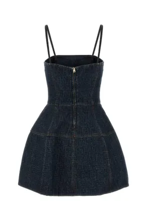 Fendi Womens Denim Dress Blueberry-26 Abiti