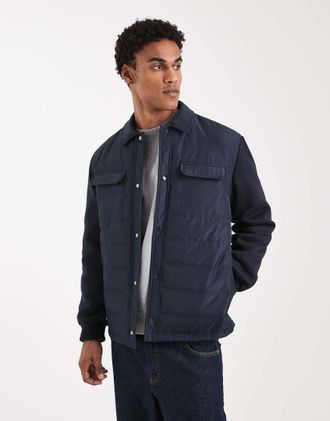 Asos Veste matelass&eacute;e coupe classique - Bleu marine