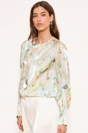 Lipsy Satinbluse Lipsy Satin-Bluse mit Schulterdetail, Regular (1-tlg)