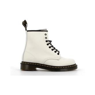 Dr. Martens Homme, Chaussures, Blanc, Taille: 37 EU Bottes Bottines 1460 en Cuir Lisse