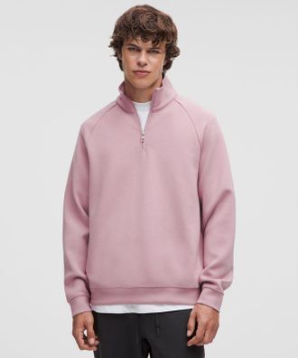 lululemon Smooth Spacer Pullover mit kurzem Rei&szlig;verschluss f&uuml;r M&auml;nner - Gr&ouml;&szlig;e 2XL in Rose Blush
