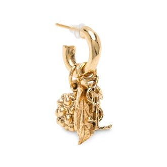 Saint Laurent Leaf-pendant Hoop Earrings