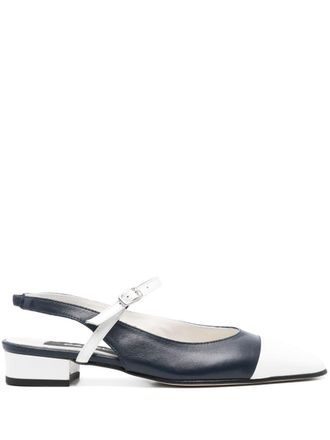 Carel ballerines plates en cuir - Bleu
