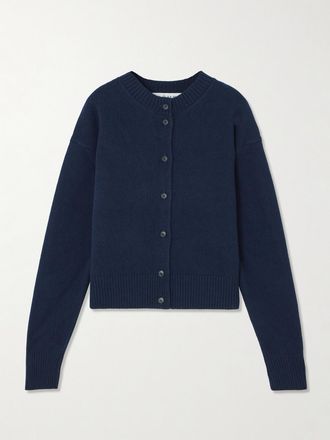 R&oacute;he Verk&uuml;rzter Cardigan Aus Einer Wollmischung - Blau