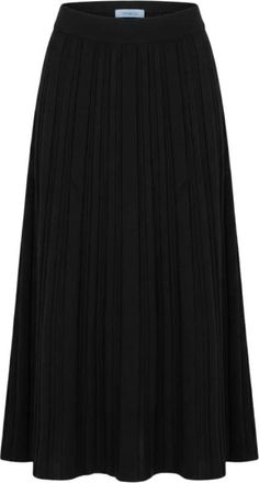 Malo Jupe midi pliss&eacute;e - Femme - Jupes - Noir - Taille: 38 FR