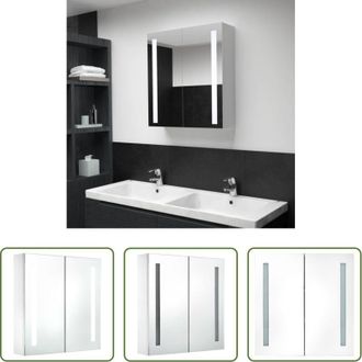 vidaXL Spiegelschrank - LED-Spiegelschrank 60x14x62 cm