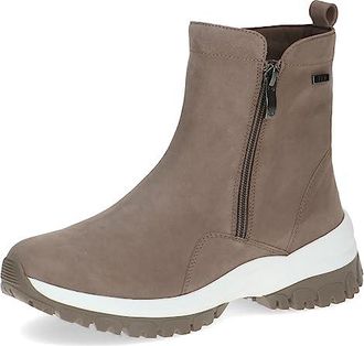 Caprice Bottines pour femme sans talon Airmotion en cuir avec fermeture éclair, largeur G, Suede, 37 EU