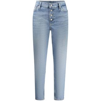 Calvin Klein Hellblaue Mom Jeans aus Baumwolle - - Jeans - Damen - Blau - W25 L28