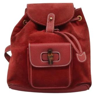 Gucci Pre-owned Wildleder ruckscke - - Pre-owned - Damen - Rot - ONE SIZE