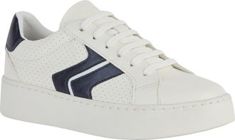 Geox Mädchen D Skyely Sneaker, Optic White Dk Avio, 41 EU